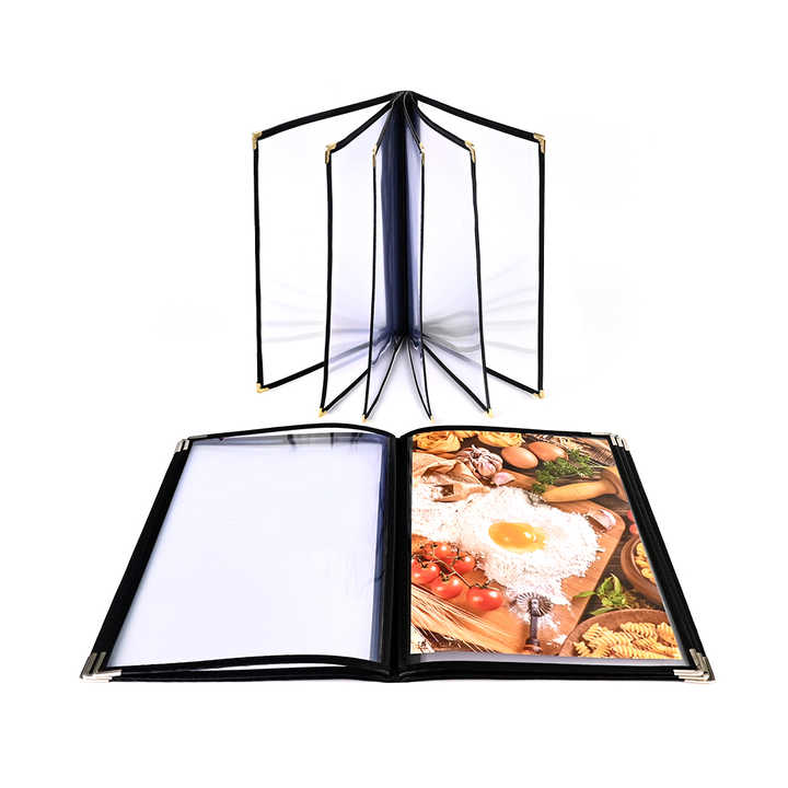 Transparent PVC PU Leather Menu Covers - Durable & Stylish