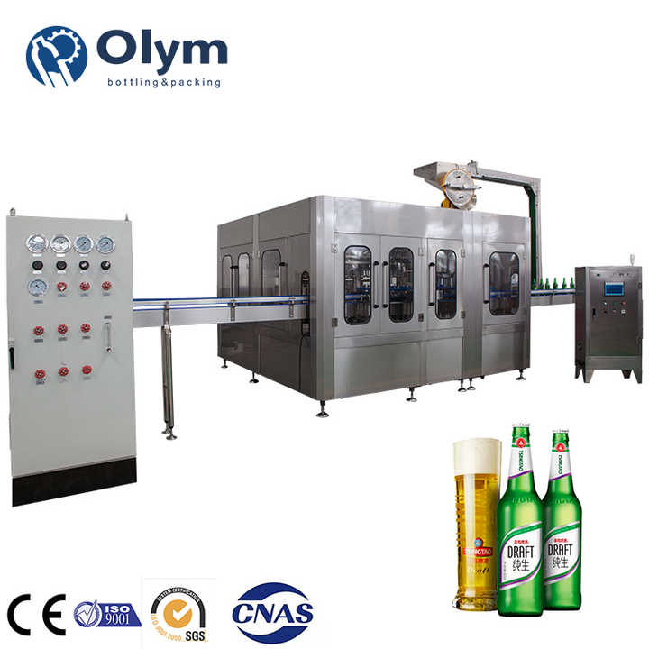 Champagne Wine Sparkling Water Soft Drink CSD Carbonated Beer Soda glass Bottle Filling Machine ...