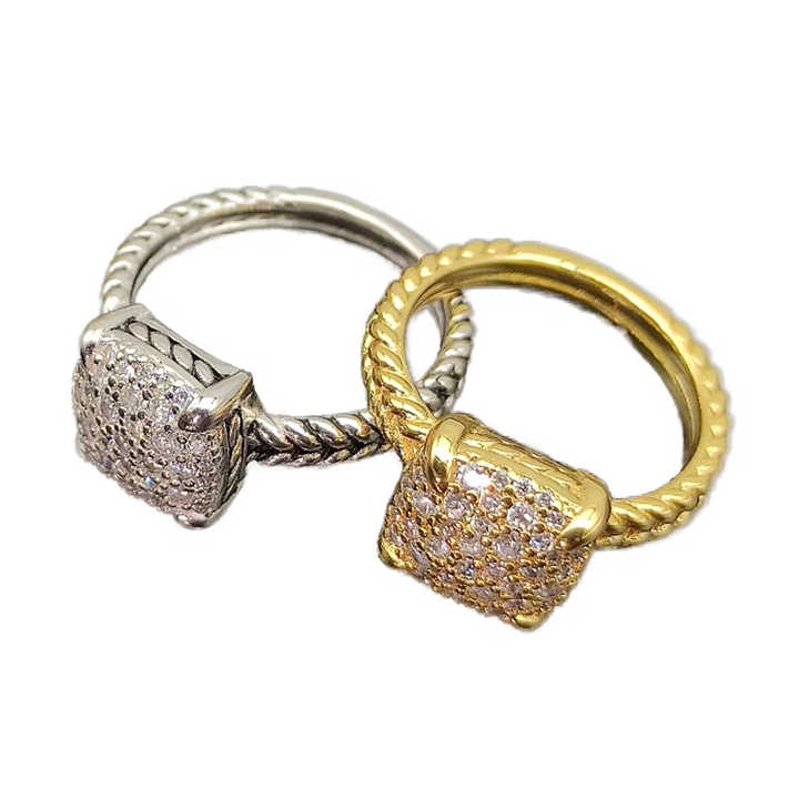 DY-David XX Yurmas 925 Silver Factory Direct Two Tone Four Claw Diamond ...