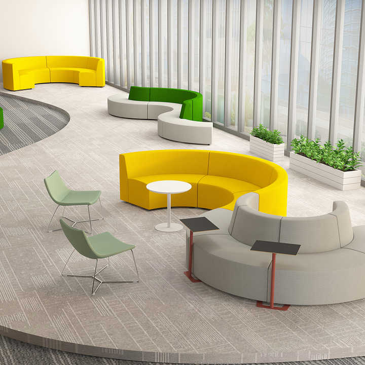 Modern Design Fabric Reception Area Sofa Set Modular Furniture Sofa