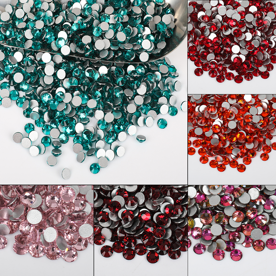 Wholesale SS10-SS30 FlatBack 3D Hotfix Rhinestones Bulk Glass Crysta ...