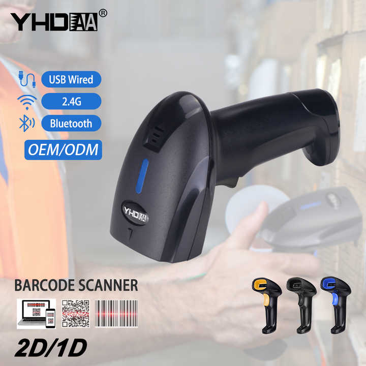 YHDAA Bluetooth Wireless Handheld Barcode Reader Support Scanning ...