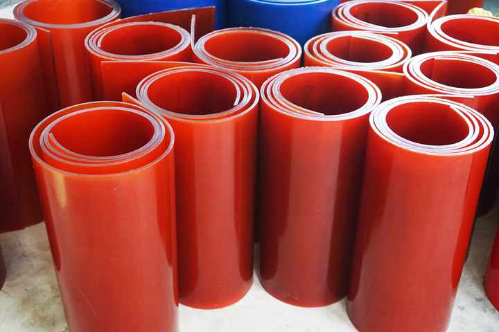 Red Color 5mm Thick Polyurethane PU Roll Sheet Cast Plastic Sheet