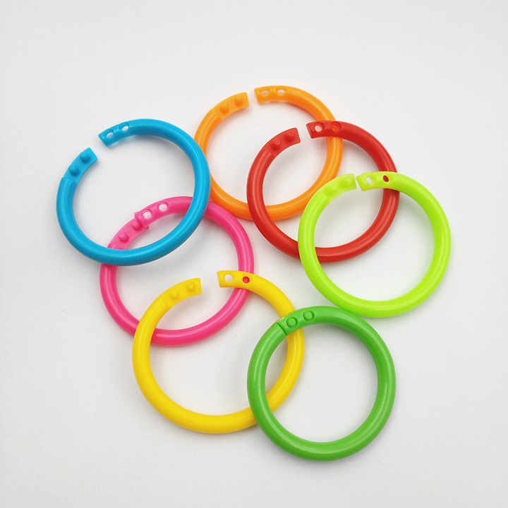 Wholesale Eco-Friendly Plastic Split Ring Loose Leaf Ring with Snap Eco ...