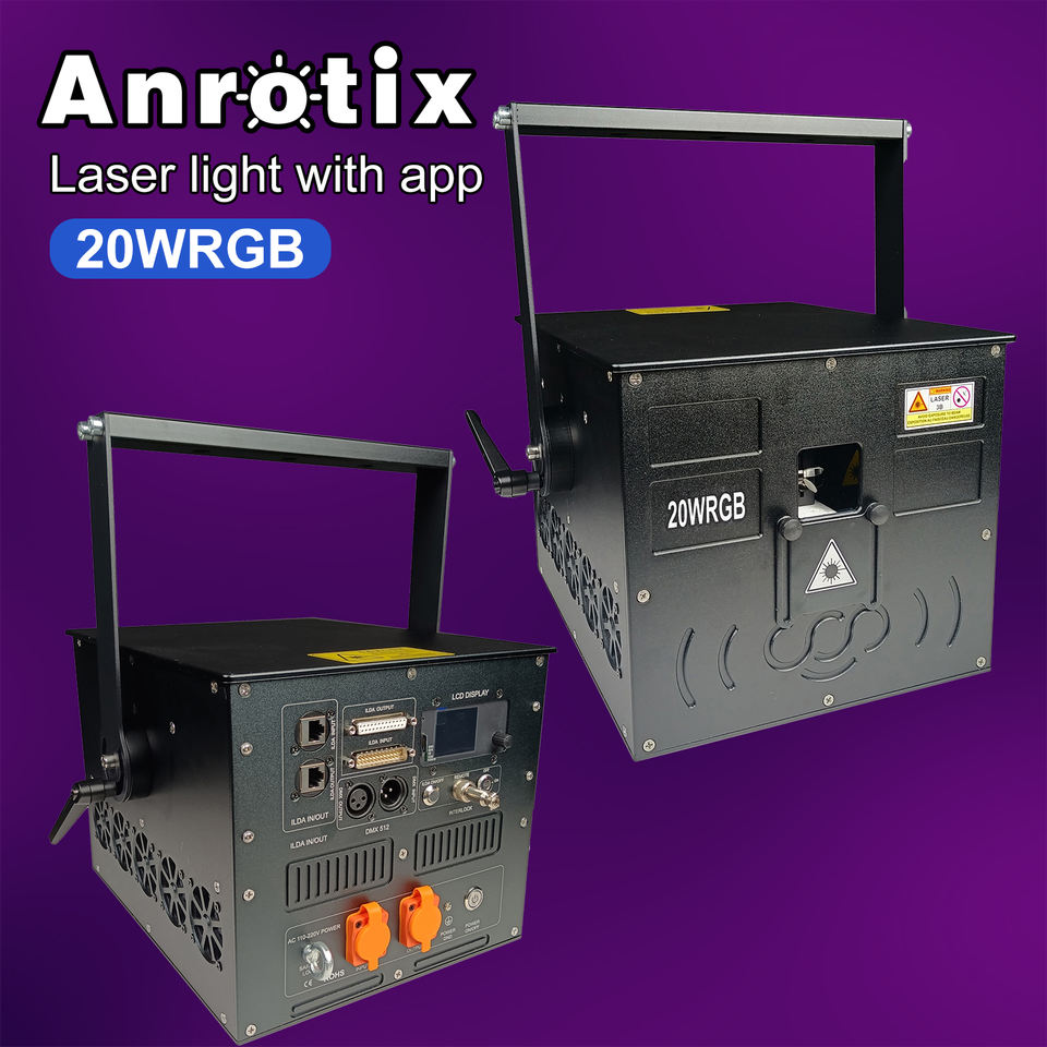 20W RGB Laser Stage Lights for Outdoor Disco Wedding & Party Night Club ...