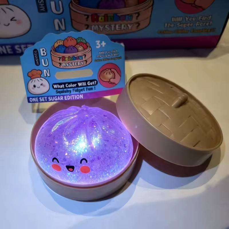 Soft Squeeze Toy Glow in Dark With Luminous Steamed Bun Stress ...
