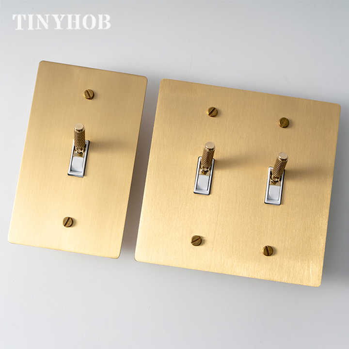 Brass Gold Panel US Standard 1GANG Dimmer Switch 15A GFCI