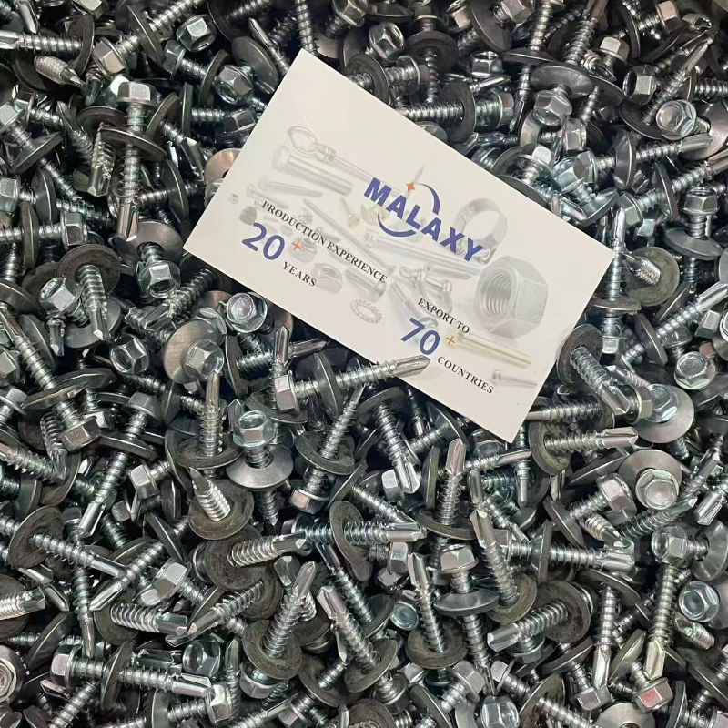 MALAXY Roofing Screw 1000hrs RUSPERT Silver Hex Head Screw SDS Non-slip ...