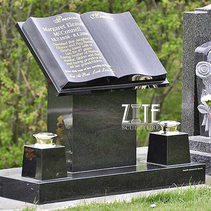 Custom Hand Carved Granite Monument Marble Open Book Headstones - Buy ...