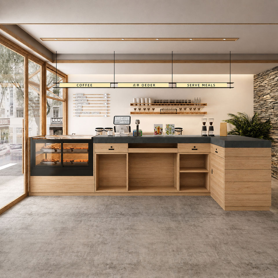Coffee Shop Cashier Bakery Bar Cake Dessert Shop Front Desk Hotel ...