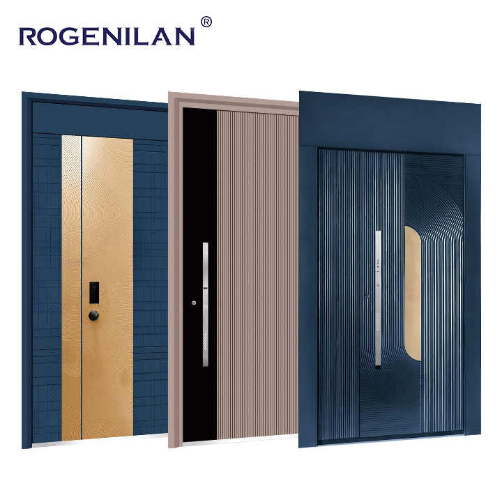 High Quality Exterior Entrance Cast Aluminium Front Door