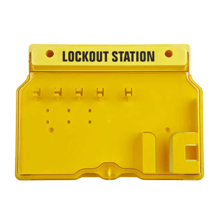 5 Lockout Station Board Yellow - Portable Padlock Station