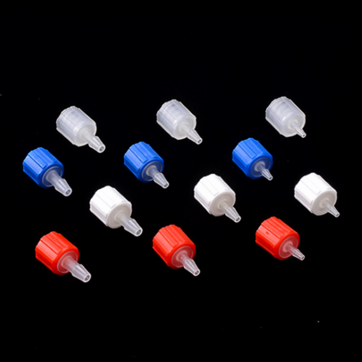 7 Colors Rotating Male Luer Lock Barbed Bulkhead Fitting