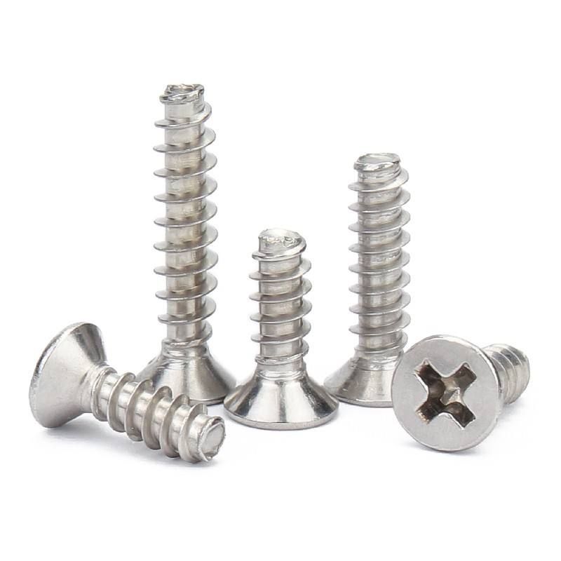 304 Stainless Steel Self-Tapping Screw with Cross Groove Countersunk ...