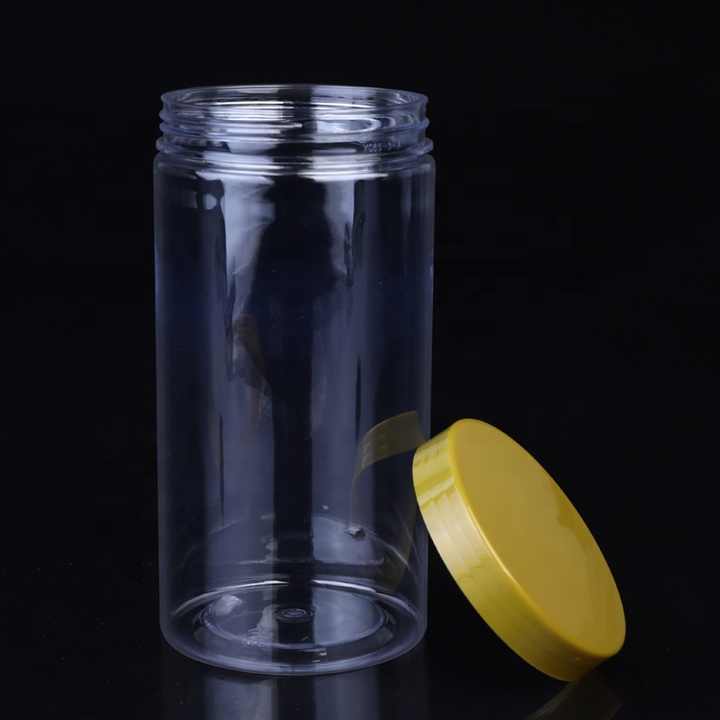 Clear Empty Jar 1L Plastic Wide Mouth 1000ml Jar for Food Storage with ...