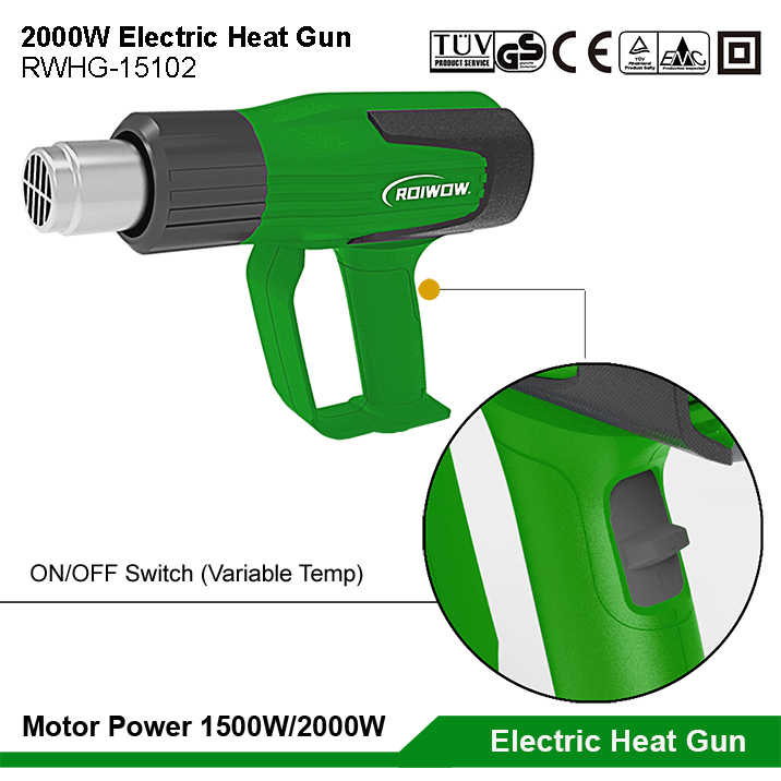 2000W Electric Power Heat Blower Gun Machine Nozzle Kit Sets Industrial ...