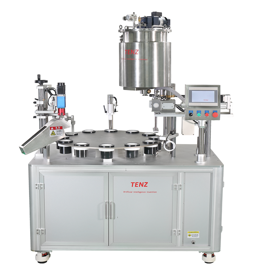 TENZ Semi-Auto Cosmetic Filling Machine CE/GMP for Lotion Cream Liquid ...