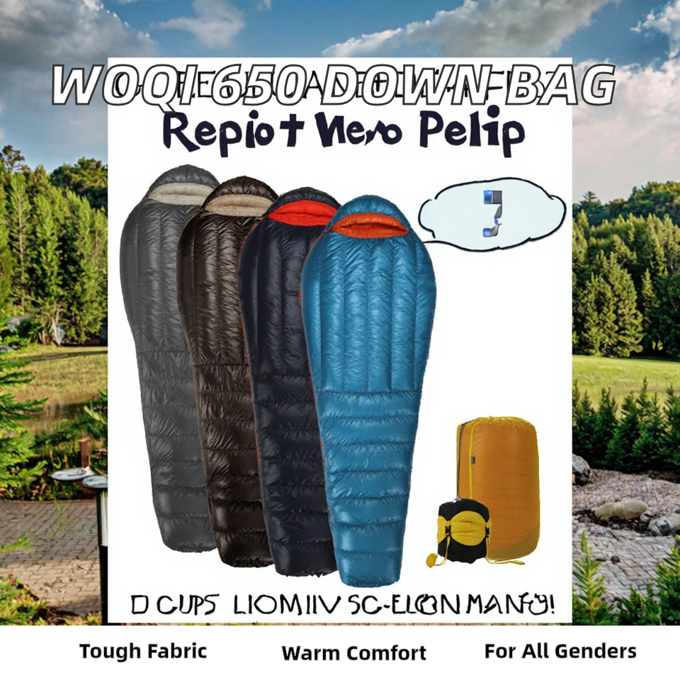 For Mummy Sleeping Bags 650 Fill Power Cotton Filled 4 Season Nylon for ...