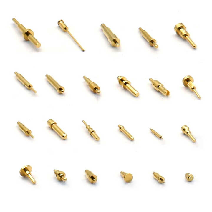 Custom Brass Pogo Pin Through Hole Type Gold Plated Spring Loaded Pins ...