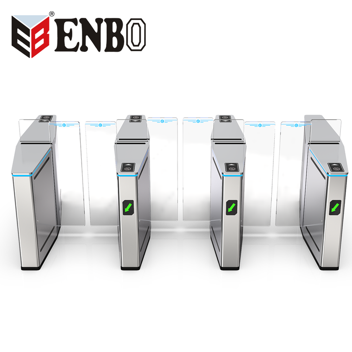 NBO-E350 Access Control Sliding Turnstile Gate with Facial Recognition QR Code RFID-Turnstiles ...