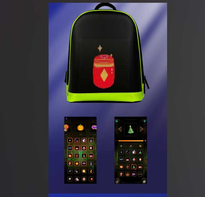 Oem Newest Led HD Display Waterproof Unisex Backpack Smart Advertising ...