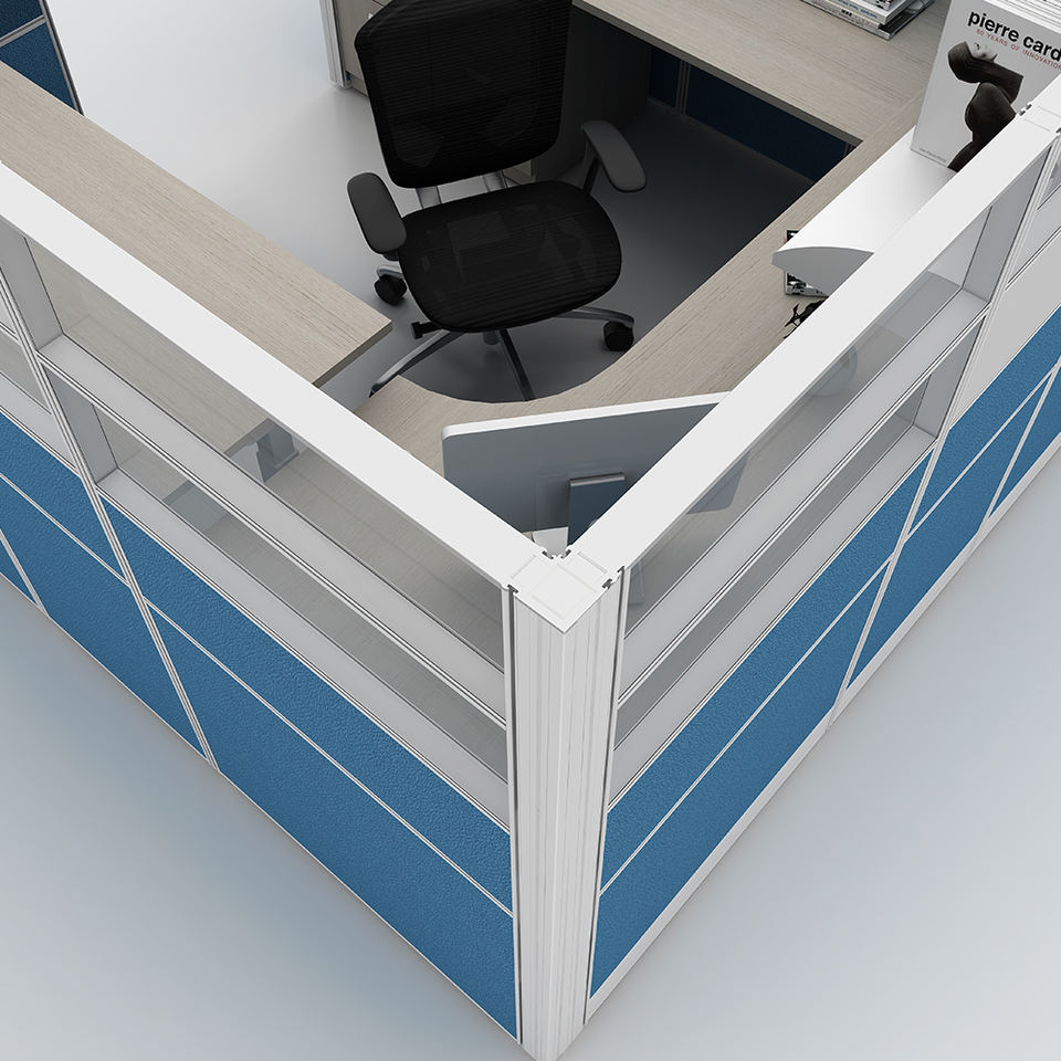 Professional Staff Workstation Modern Hospital Office Cubicle Aluminum ...
