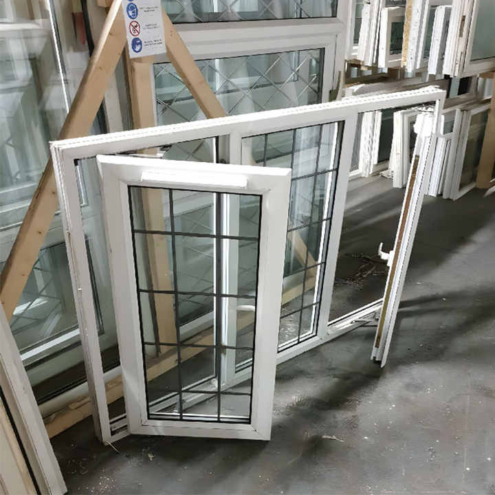 Pvc Home Window Double Glazed Swing Out Hurricane Impact Upvc Glass ...