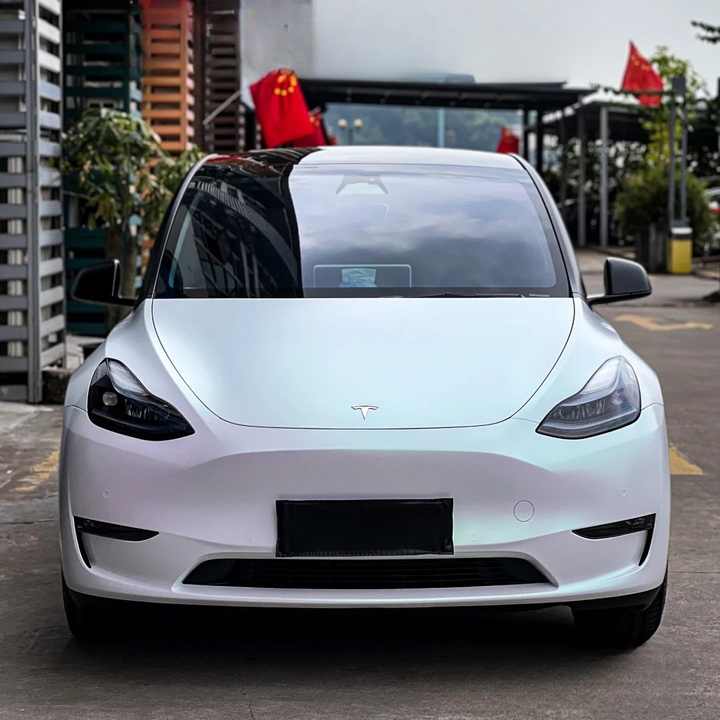 Aisbarika Frozen Aurora White Car Vinyl Wrap Matte Metallic Chameleon ...