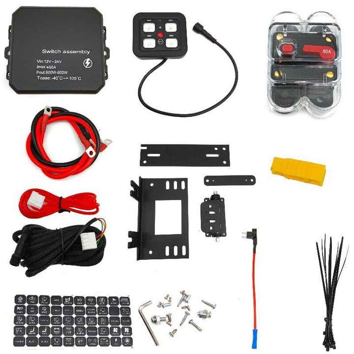 4 Gang Switch Panel - 12V Control Box for off-Road 4X4