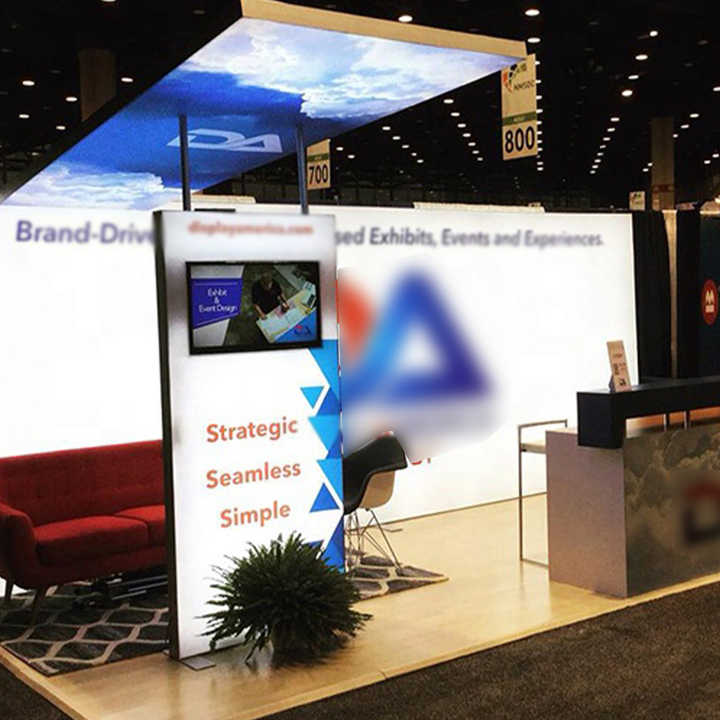 10*10ft Aluminum Exhibition Booth - Custom Design & Backlit Display