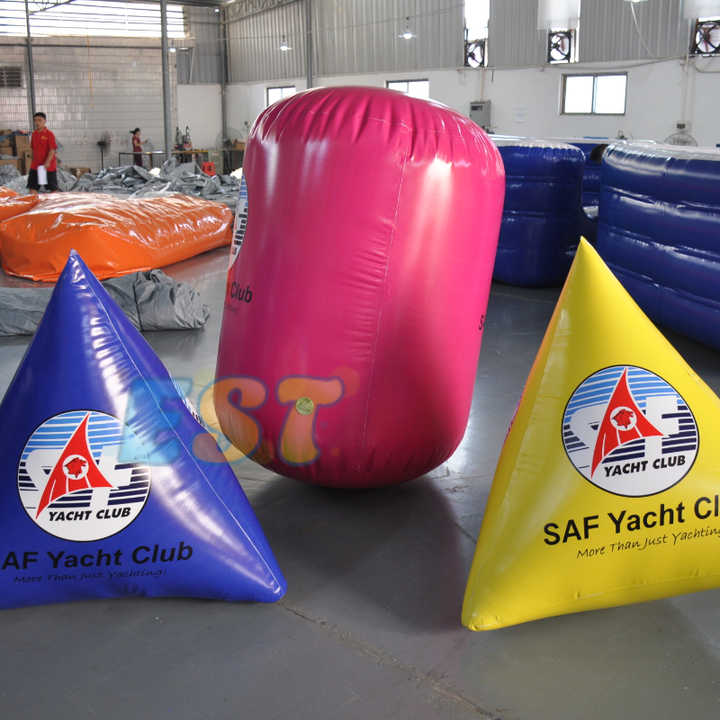Factory Custom Logo Triangle Tube Water Play Equipment Water Mark Buoy ...