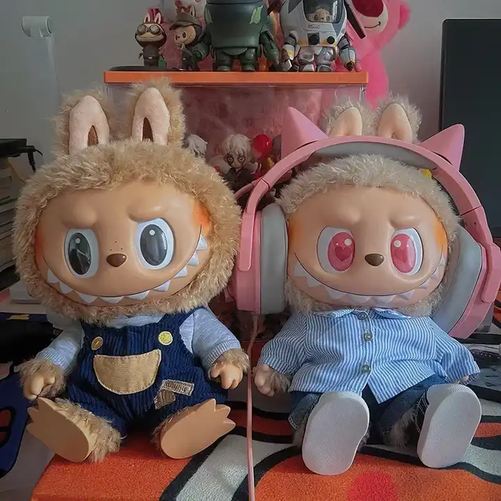 LABUBU Flip with Me Action Figure Toys Monsters Mokoko Plush Dolls PVC ...