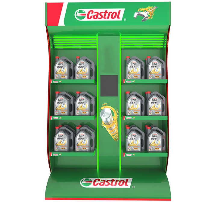 Castrol Eco-Friendly Metal Display Rack with Custom Color & Logo ...