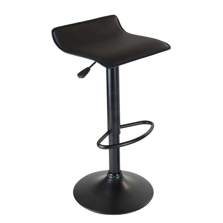 Retro Brown Leather Fabric Adjustable Bar Stool Furniture Rotate ...