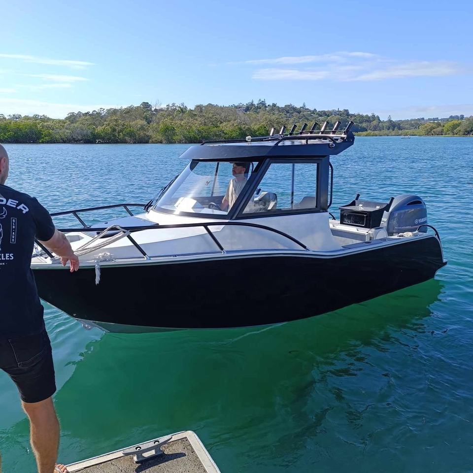 Gospel 6 Meter Welded Aluminum Half Cabin Sea Yacht Fishing Boat with ...