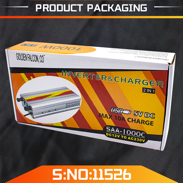 Power Inverter & Charger SAA-1000C 650W 12VDC To 220VAC & USB 5V ...