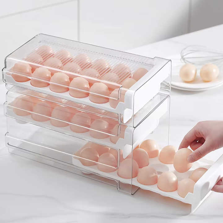 36 Grids 2 Tier Egg Organizer Stackable Eggs Tray Storage Box Holder ...