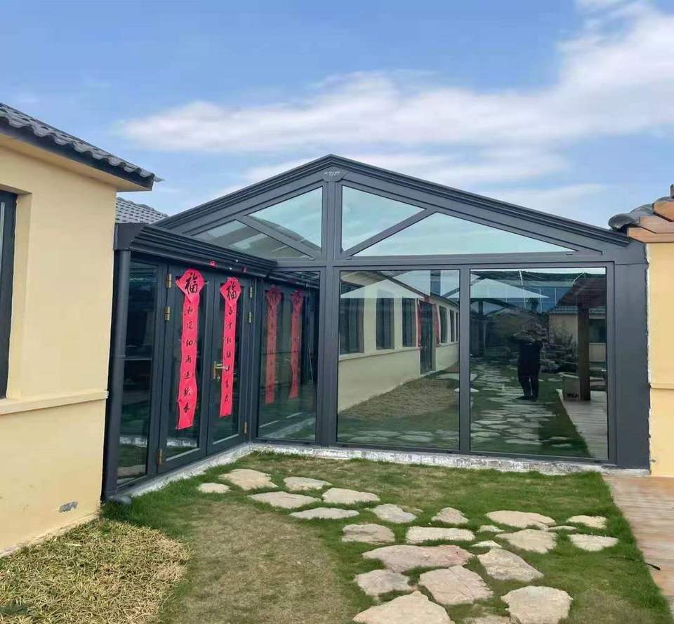 Sunmate High Quality Extractable Prefabricated Slant Roof Sunroom with ...