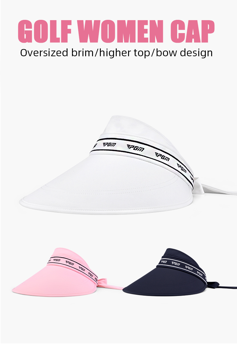 PGM MZ047 ladies embroidered hat golf oversized visor cap manufacturers ...