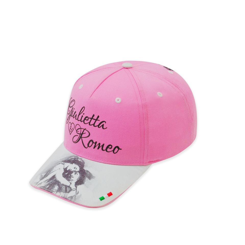 Pink & White Color Block Romeo Themed Baseball Cap Stylish Print Custom ...