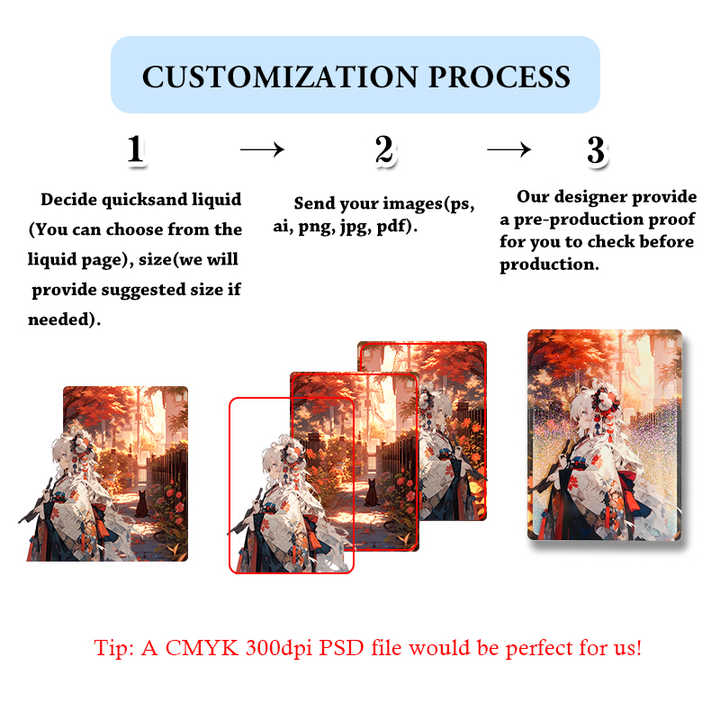 Custom Acrylic Ticket Stub Quicksand Standee Holographic