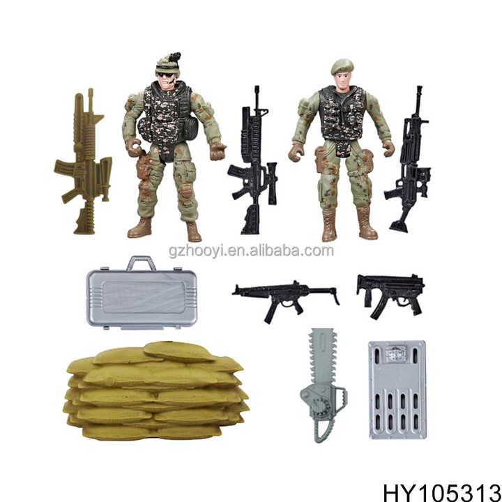 Plastic Military Toys Play Set Realistic Army Soldier Kit with Trucks ...