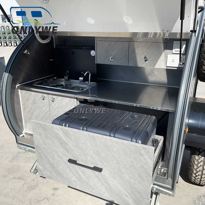 ONLYWE Small Remolque De Camping-car Mini Fiberglass Teardrop Rv ...