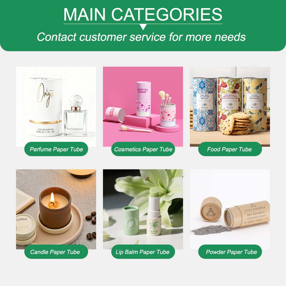 Custom Logo Eco-Friendly Cylindrical Cardboard Cosmetic Paper Tube ...