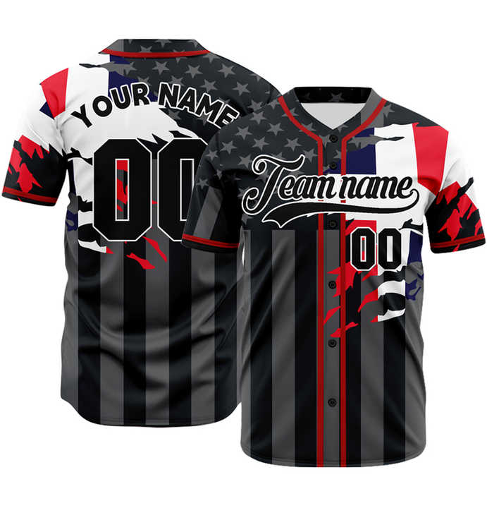 Free Custom Design Full Sublimation Baseball Shirts Button-down Quick ...