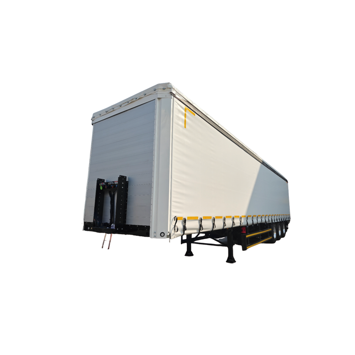 70-90 CBM 3 Axles Van/Box Side Curtain Semi Trailer Sale for Russian ...