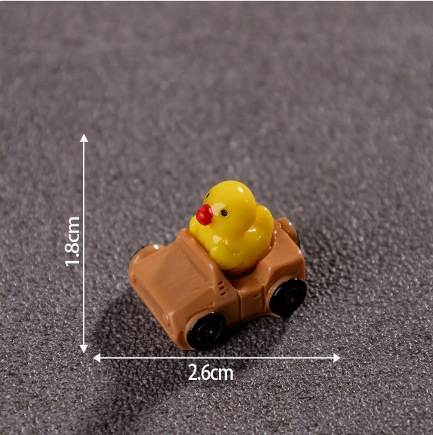 Cartoon Duck Resin Crafts Animals Resin Mini Ornaments for Cream Glue ...