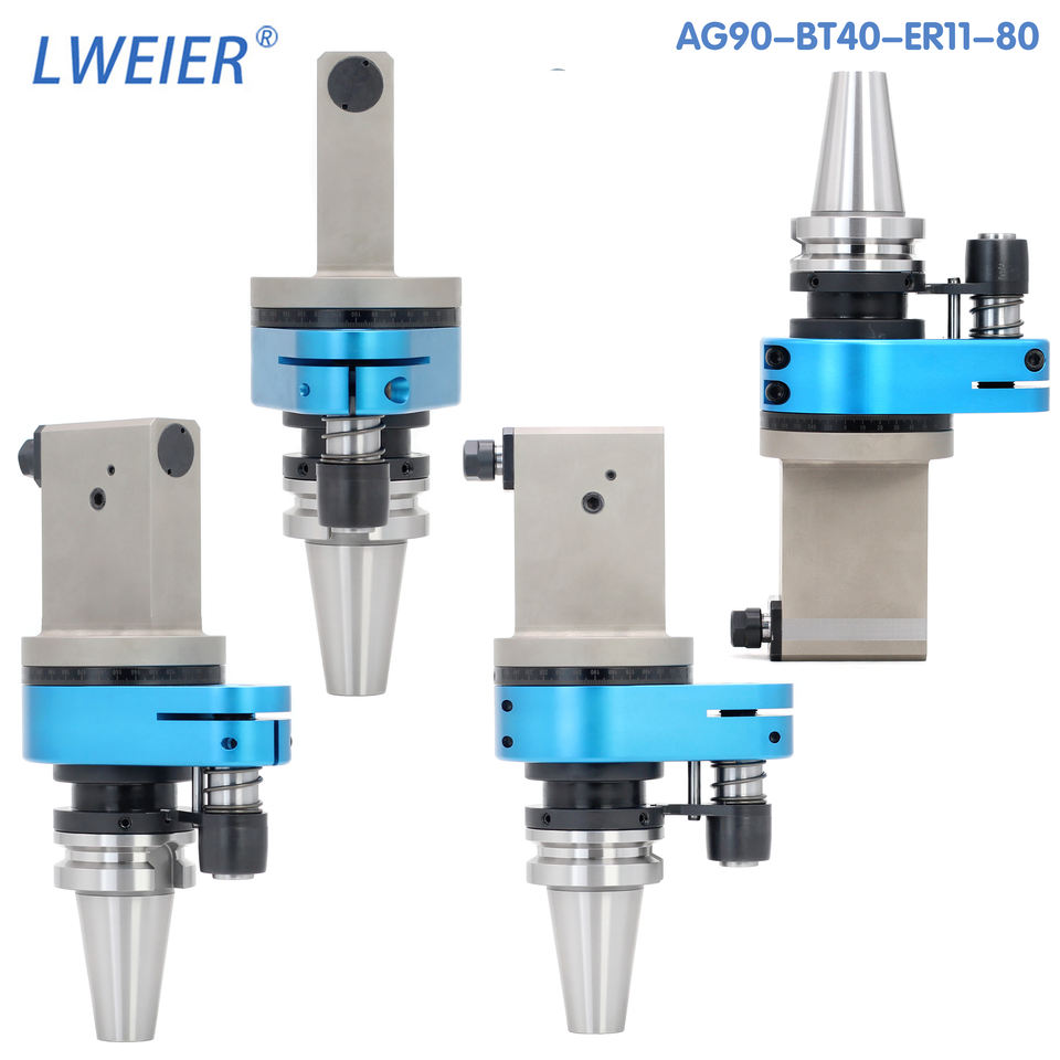 Right Angle Milling Head Side Milling Head AG90-BT40-ER11-80 CNC ...