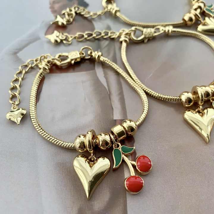 BD-L4234 Hot Design String Bracelets for Gift Cherry Bracelets Cute ...