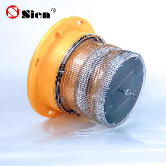 ICAO Type B Red Flashing Obstacle Light Solar, Solar Powered ...